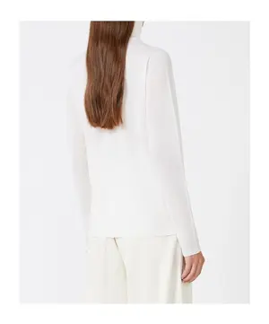 Max Mara Saluto Turtleneck Long-sleeved Jumper - White