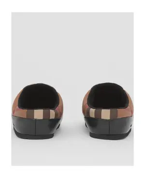 Burberry Northaven Vintage Checked Quilted Slippers - Black