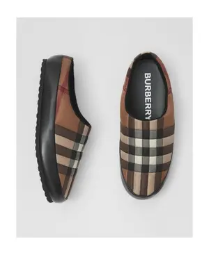 Burberry Northaven Vintage Checked Quilted Slippers - Black