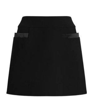 Dolce & Gabbana Crepe Mini Skirt With Tulle Detail