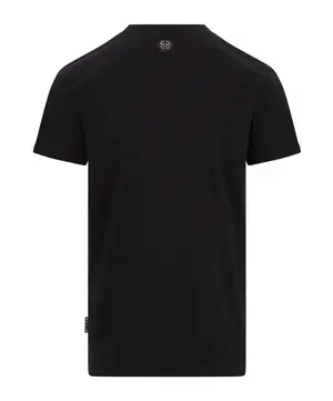 Philipp Plein Skull Printed Round Neck Ss T-shirt - Black