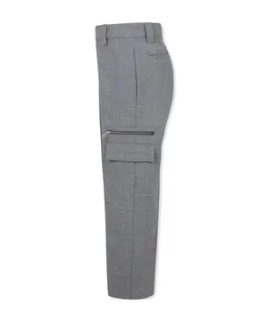 Givenchy Straight Leg Cargo Pants With Silver Logo Detail
