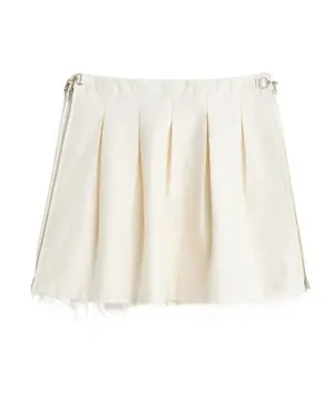 Our Legacy Pleated Skirt With Raw Hem And Side Zippers