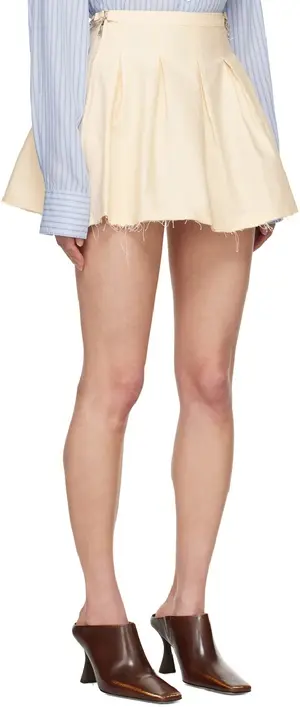 Our Legacy Pleated Skirt With Raw Hem And Side Zippers