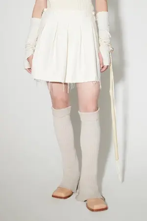 Our Legacy Pleated Skirt With Raw Hem And Side Zippers