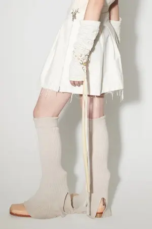 Our Legacy Pleated Skirt With Raw Hem And Side Zippers