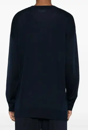 P.a.r.o.s.h Crewneck Long-sleeved Knitted Jumper - Blue