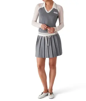 Casablanca Pleated Knit Tennis Skirt
