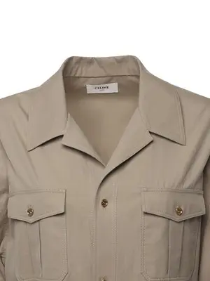 Celine Saharienne Cotton Gabardine Dress