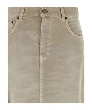 HAIKURE Ann Bull 44 Denim Midi Skirt - Grey