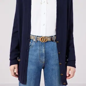 Gucci Reversible Gg Monogram Belt - Nude