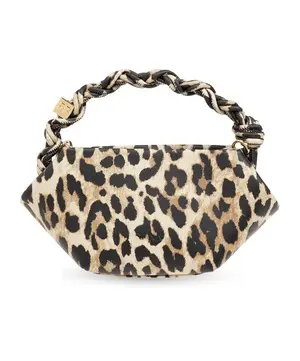 GANNI Leopard Printed Mini Tote Bag - Leopard Color