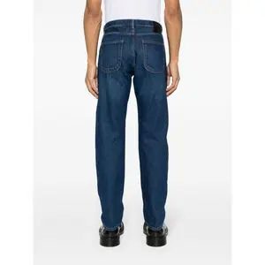 Off-White Low-rise Straight Leg Jeans - Blue