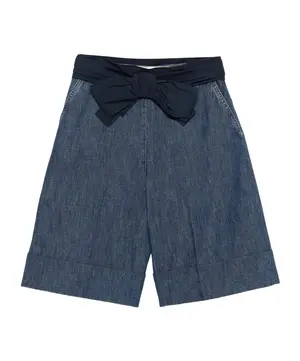 Valentino Garavani Denim Shorts With Bow Embellishment