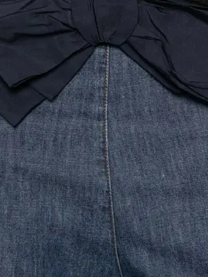 Valentino Garavani Denim Shorts With Bow Embellishment