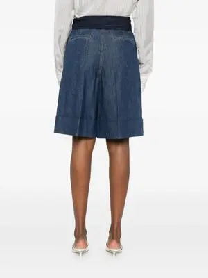 Valentino Garavani Denim Shorts With Bow Embellishment