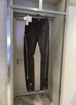 Rick Owens Bolan Banana Flared Trousers With Zipper Detail - Black