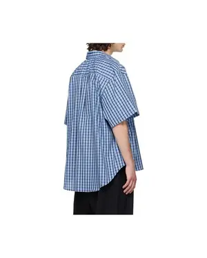Vetements Logo Patch Checked Short-sleeve Shirt