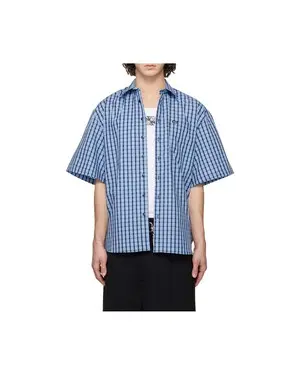 Vetements Logo Patch Checked Short-sleeve Shirt