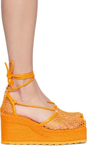 Bottega Veneta Net-panel Wedge Sandals