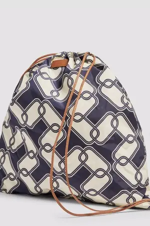 Moncler Woven Tote Bag With Drawstring Closure