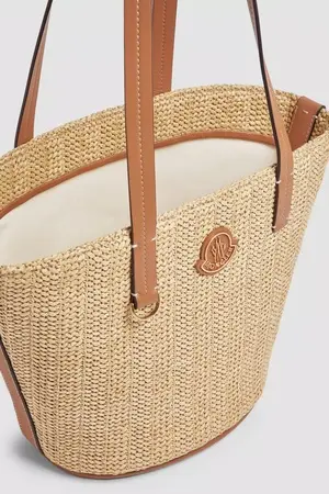 Moncler Woven Tote Bag With Drawstring Closure