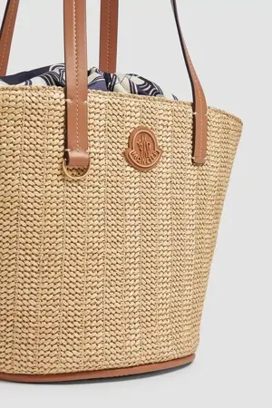 Moncler Woven Tote Bag With Drawstring Closure
