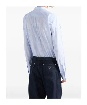 Prada Long-sleeved Striped Shirt