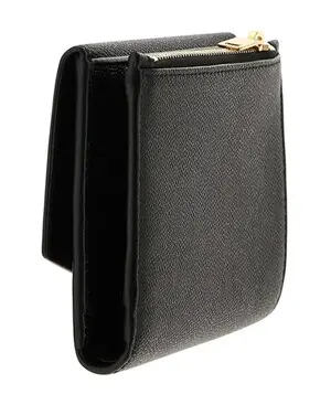 Saint Laurent Uptown Logo Flap Wallet - Black