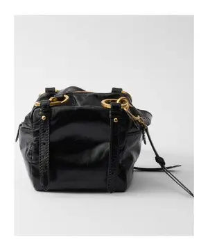 Prada Dangle Leather Top-handle Mini-bag - Black