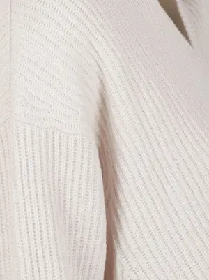 Max Mara Falcone Ribbed Hoodie - White