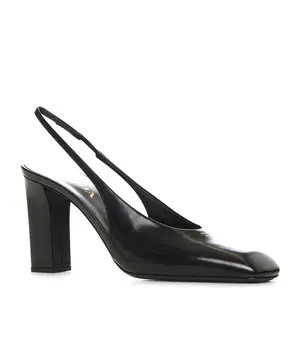 Prada Square Toe Slingback Pumps - Black