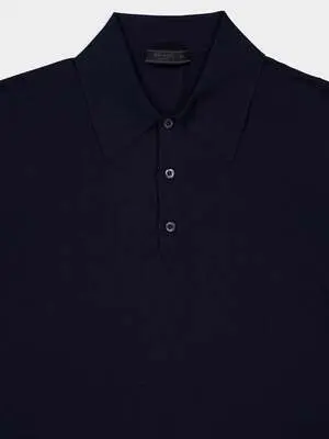 Prada Logo-jacquard Short-sleeved Polo Shirt