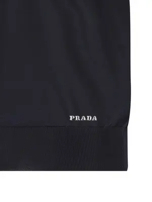 Prada Logo-jacquard Short-sleeved Polo Shirt
