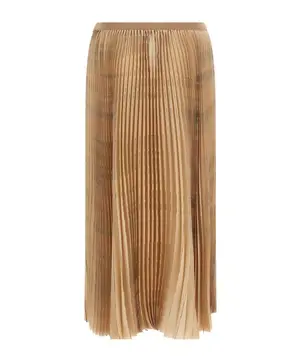 Fabiana Filippi Pleated Midi Skirt - Beige