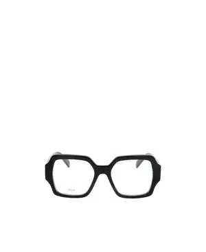 Celine Logo Flat Mirror Eyeglasses - Black