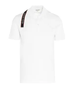 Alexander McQueen Logo Band Polo Shirt - White
