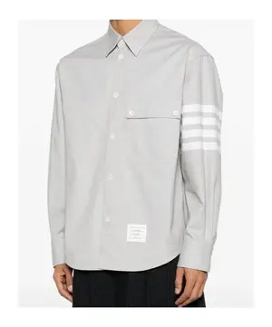 Thom Browne 4-bar Flannel Shirt