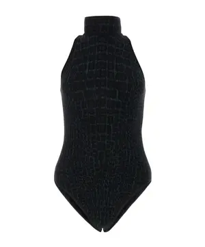 Alaïa High Neck Knit Bodysuit