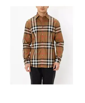 Burberry Check Stretch Cotton Shirt