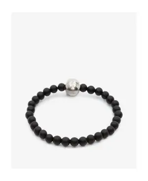 Alexander McQueen Skull Charm Bead Bracelet