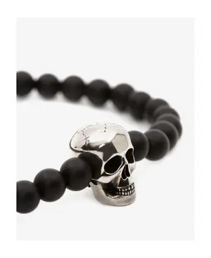 Alexander McQueen Skull Charm Bead Bracelet