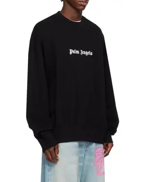 Palm Angels Logo Printed Crewneck Sweatshirt