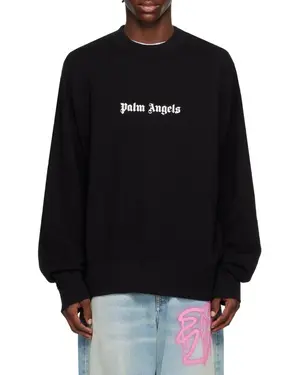 Palm Angels Logo Printed Crewneck Sweatshirt