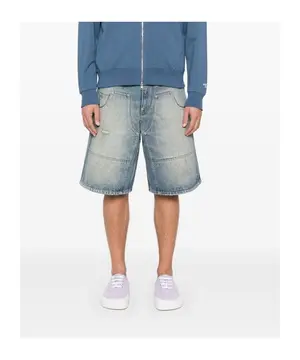 Moschino Pocket Detailed Denim Shorts - Gray