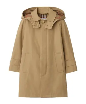 Burberry Cotton Hooded Car Coat