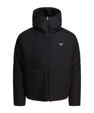 Prada Re-nylon Hooded Jacket - Black