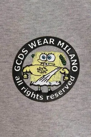 Gcds Spongebob Italico Logo Printed Sweatshirt