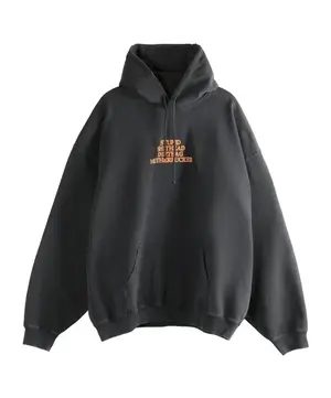 Vetements Printed Hoodie - Black