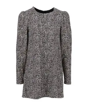 Dolce & Gabbana Long Sleeves Herringbone Dress